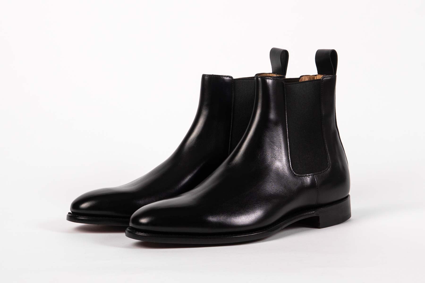 Carlos Santos 9978 Chelsea Boots In Black Calf | Goodyear Welted